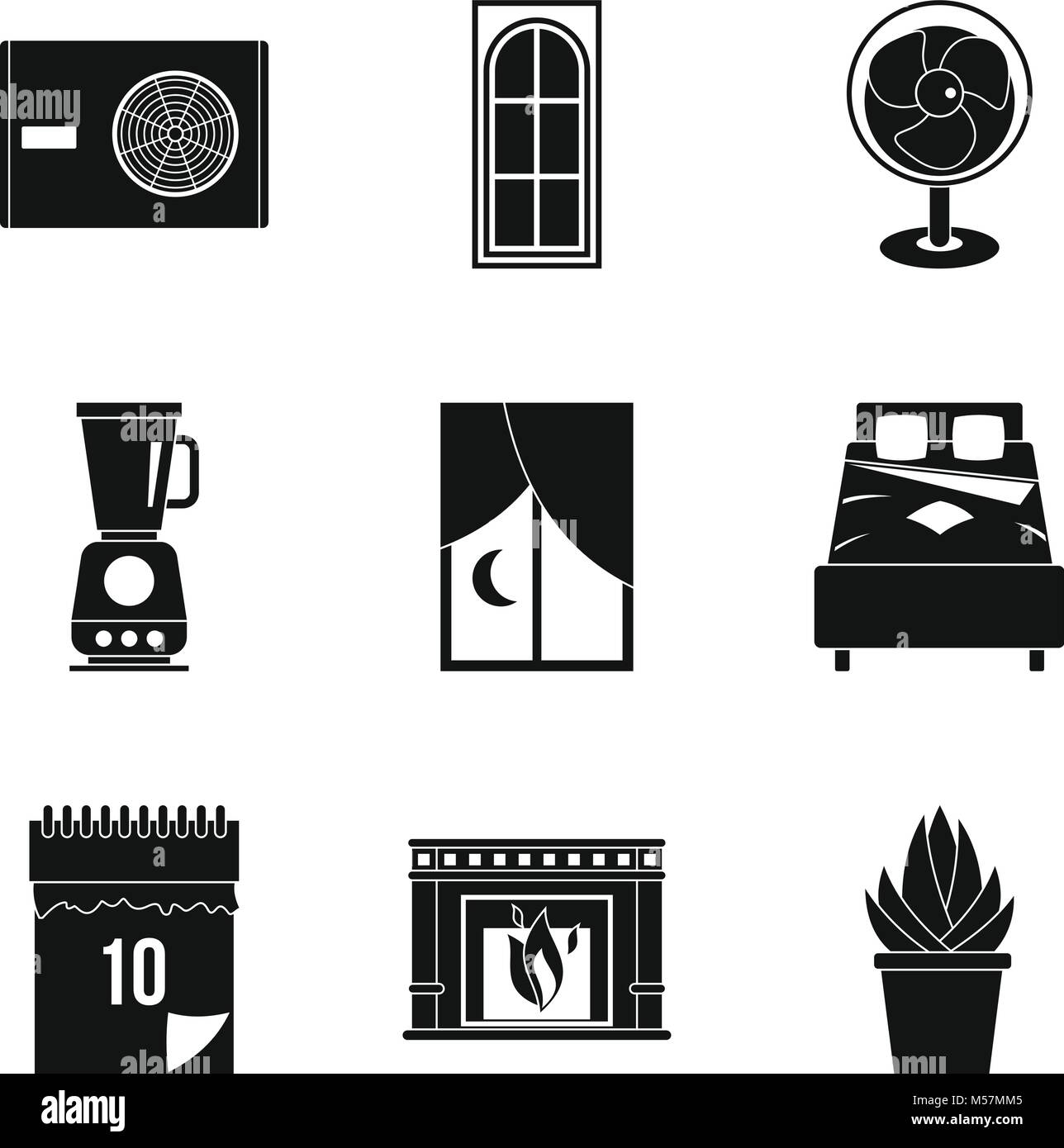 Routine work icons set, simple style Stock Vector Image & Art - Alamy