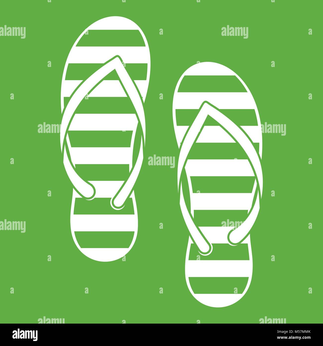 Flip flop icon green Stock Vector Image & Art - Alamy
