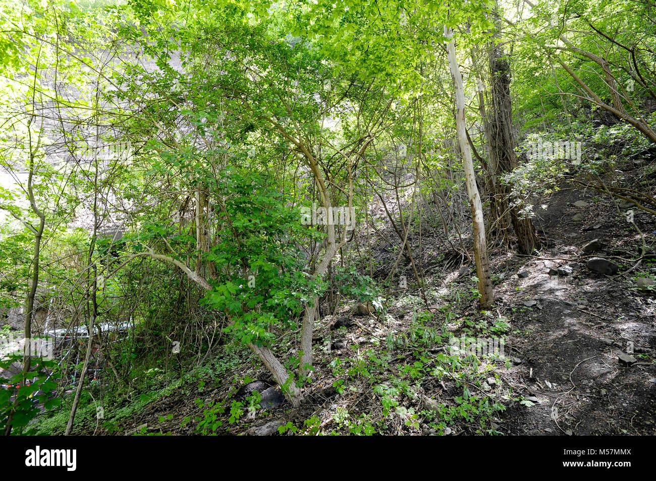 Place where the ramp with funicular railway starting (on the level of ...