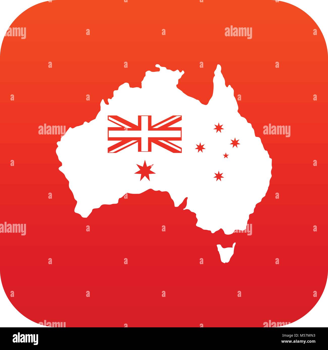 Australia icon digital red Stock Vector Image & Art - Alamy