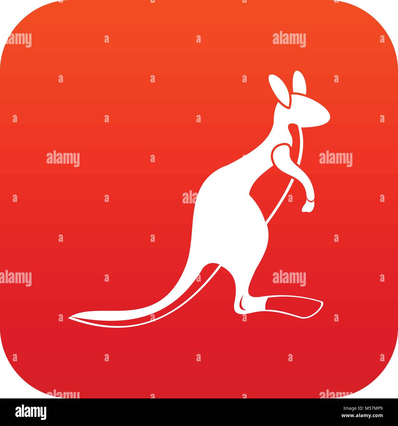 Kangaroo icon digital red Stock Vector Image & Art - Alamy