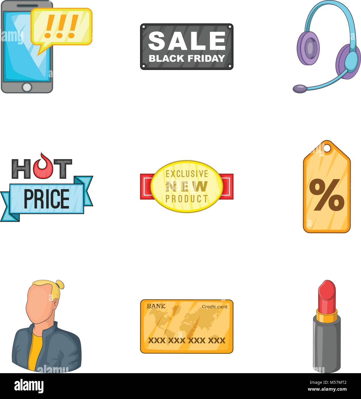 Benefit icons set, cartoon style Stock Vector Image & Art - Alamy