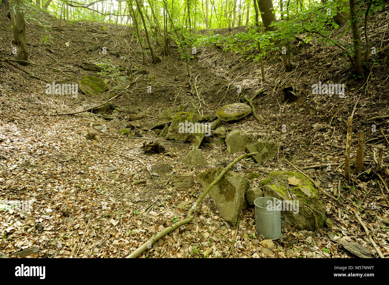 Place where the ramp with funicular railway ended (starting on the ...