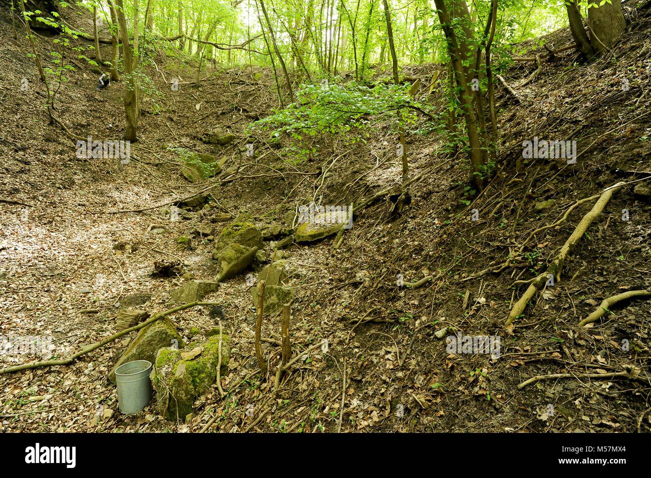 Place where the ramp with funicular railway ended (starting on the ...