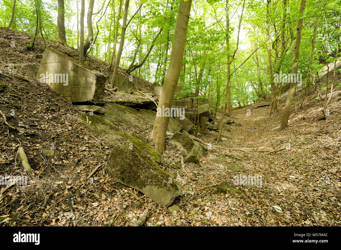 Place where the ramp with funicular railway ended (starting on the ...