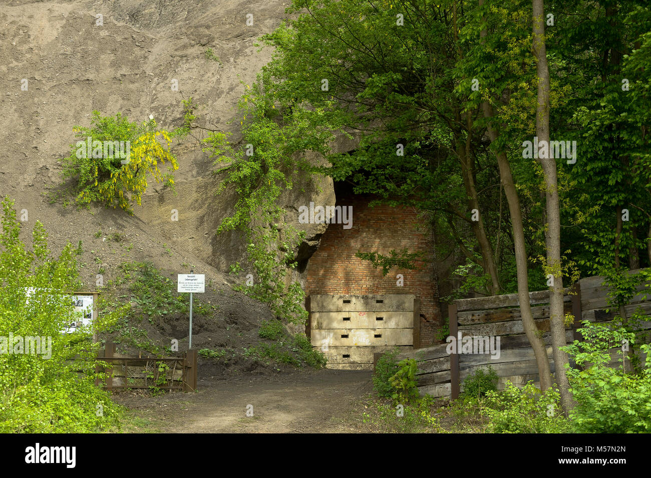 Entrance to Nazi German secret underground oil refinery codename Dachs ...
