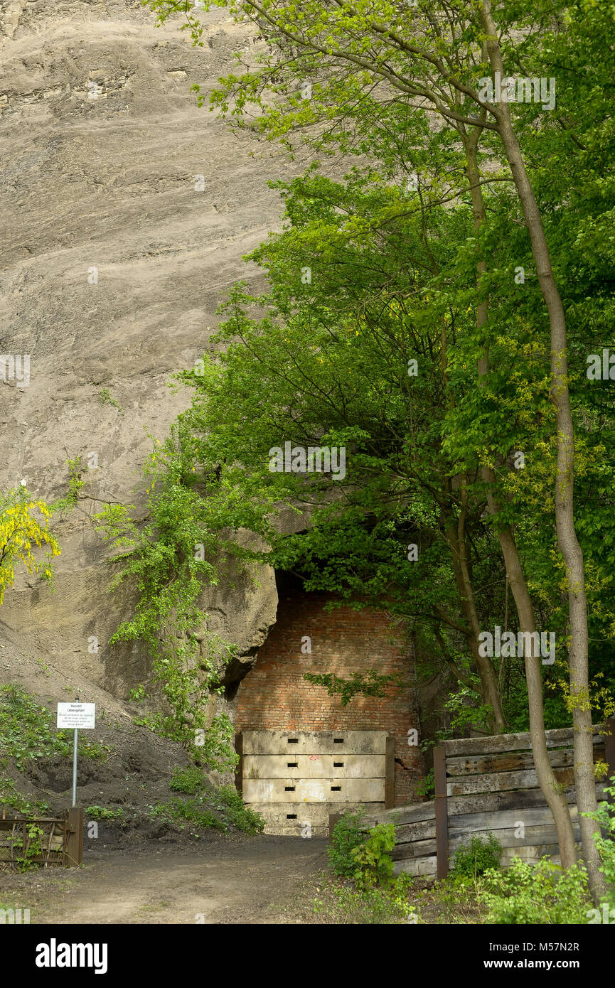 Entrance to Nazi German secret underground oil refinery codename Dachs ...