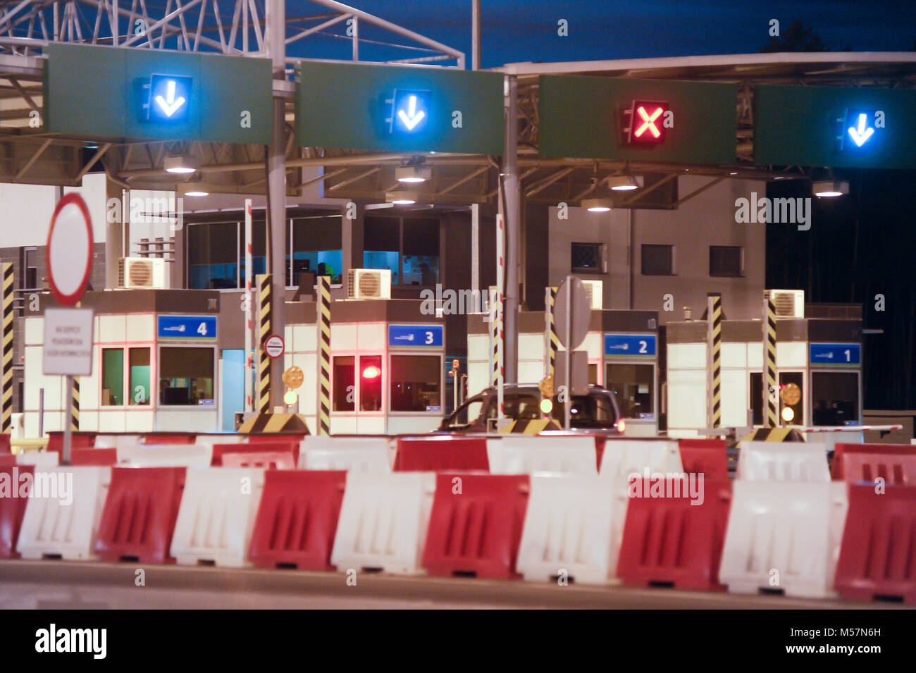 Toll collection on Autostrada A2 called Autostrada Wolnosci (Motorway ...