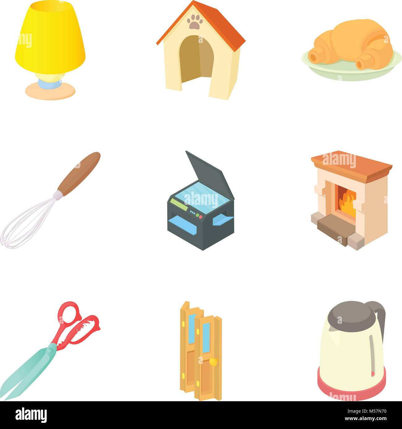 Home technical icons set, cartoon style Stock Vector Image & Art - Alamy