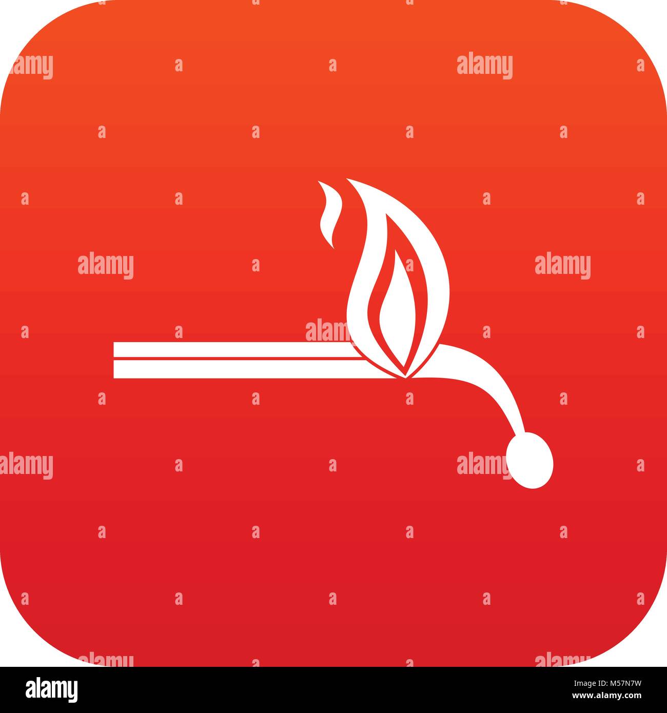 Burning match icon digital red Stock Vector Image & Art - Alamy