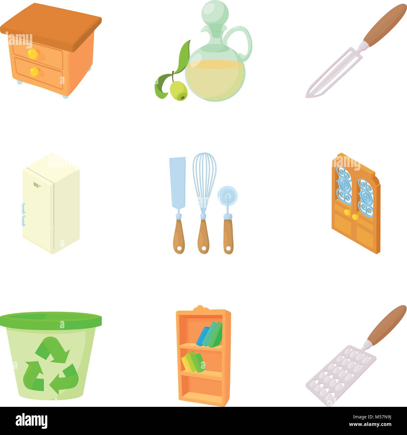 Houseware icons set, cartoon style Stock Vector Image & Art - Alamy