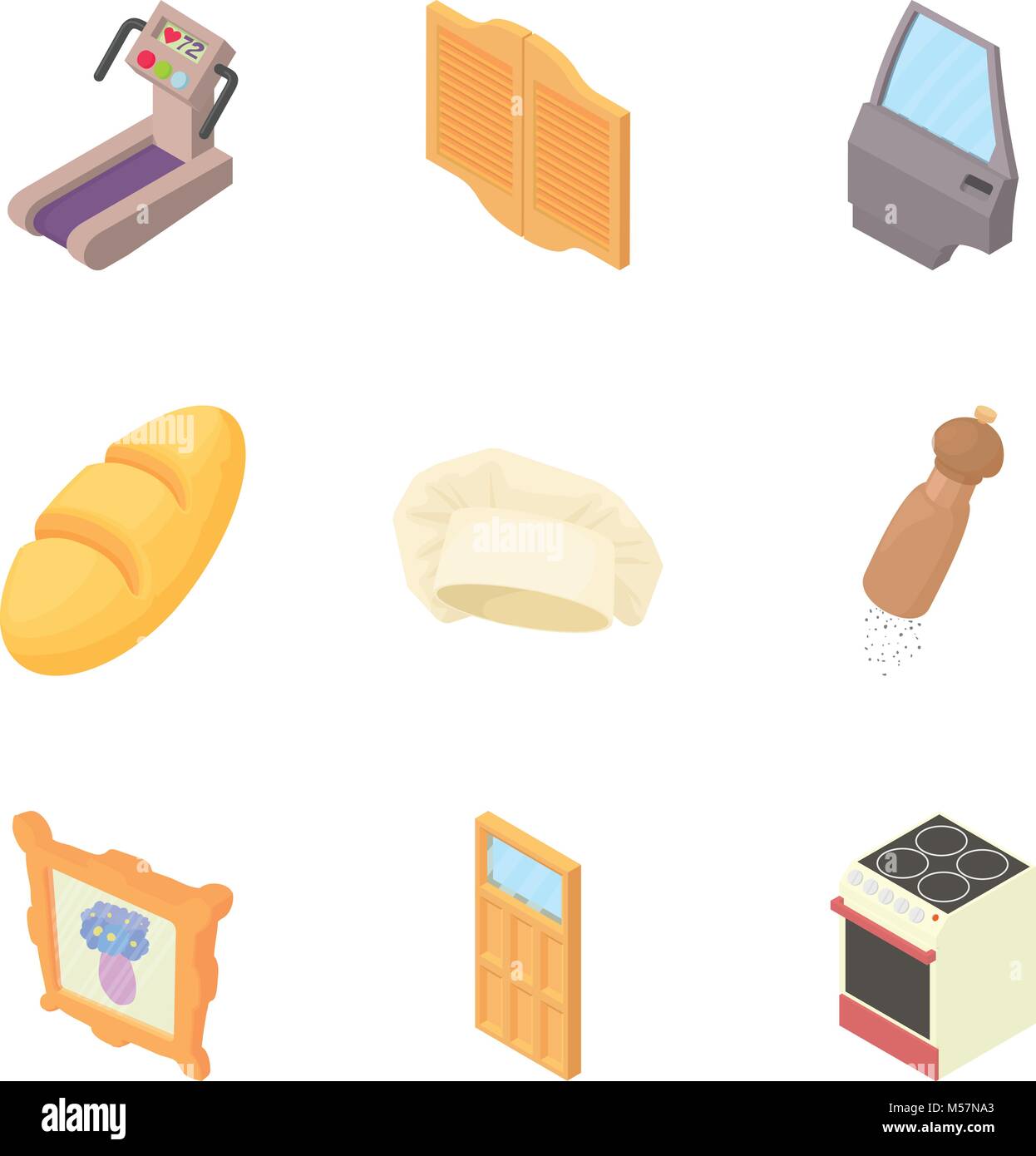 Household items icons set, cartoon style Stock Vector Image & Art - Alamy