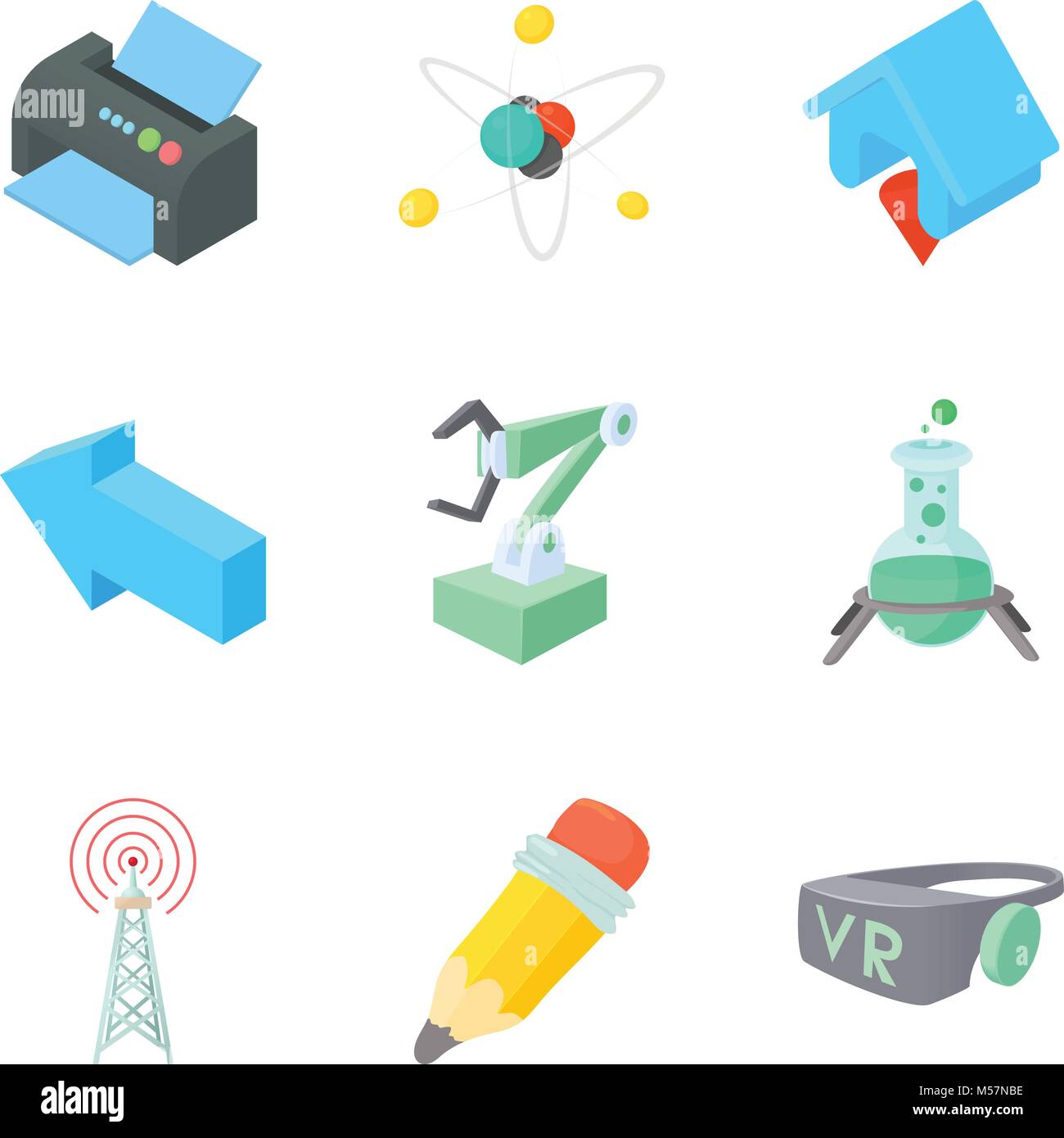 Intellectual icons set, cartoon style Stock Vector Image & Art - Alamy