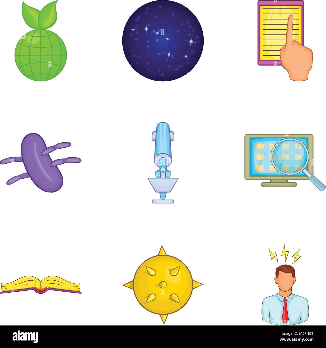 Intelligent approach icons set, cartoon style Stock Vector Image & Art ...