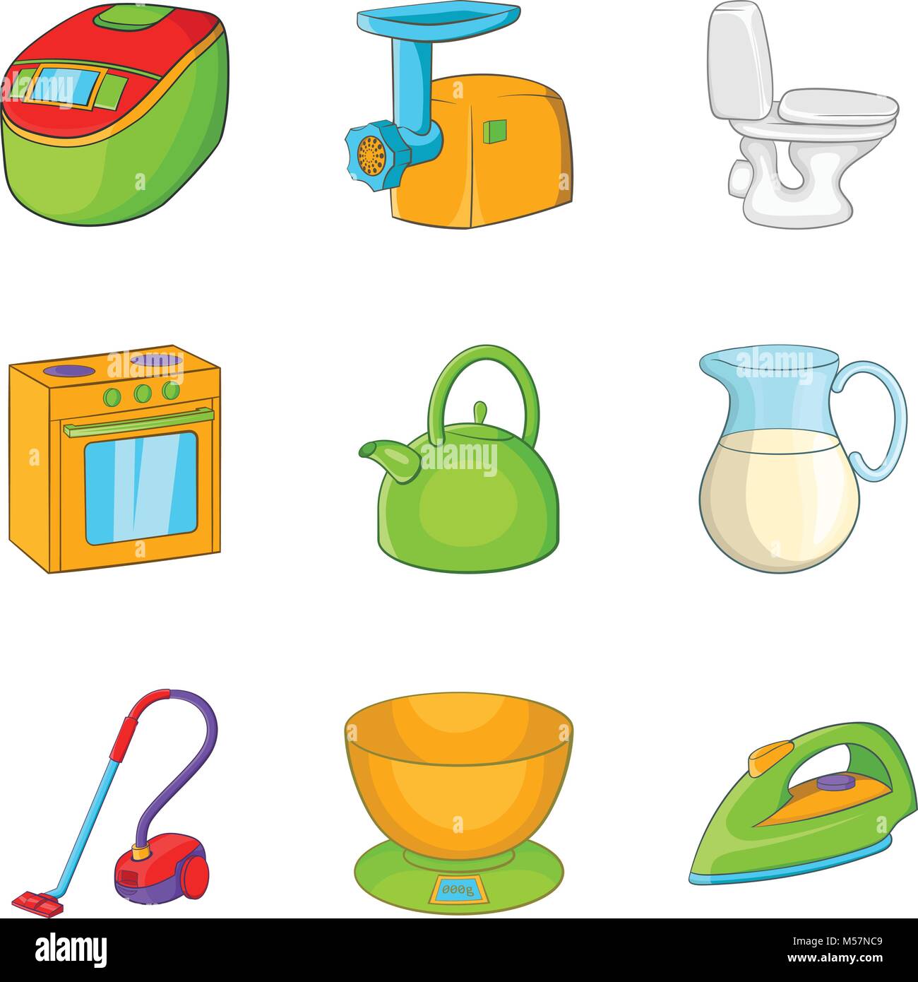 Native home icons set, cartoon style Stock Vector Image & Art - Alamy