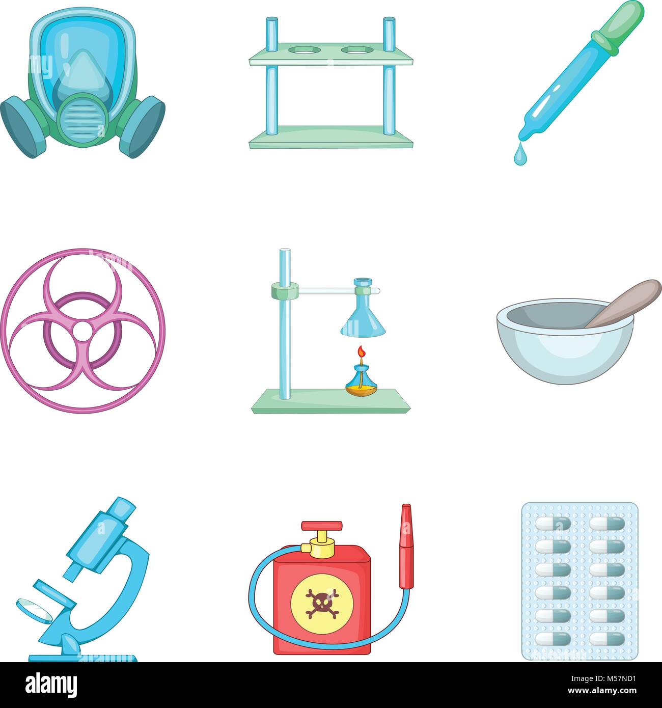 Scientific laboratory icons set, cartoon style Stock Vector Image & Art ...