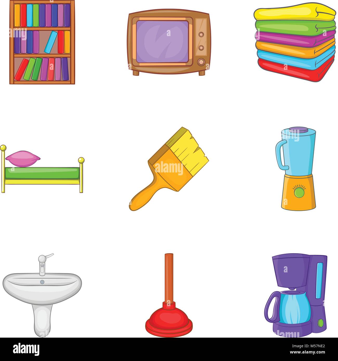 Internal stuff icons set, cartoon style Stock Vector Image & Art - Alamy