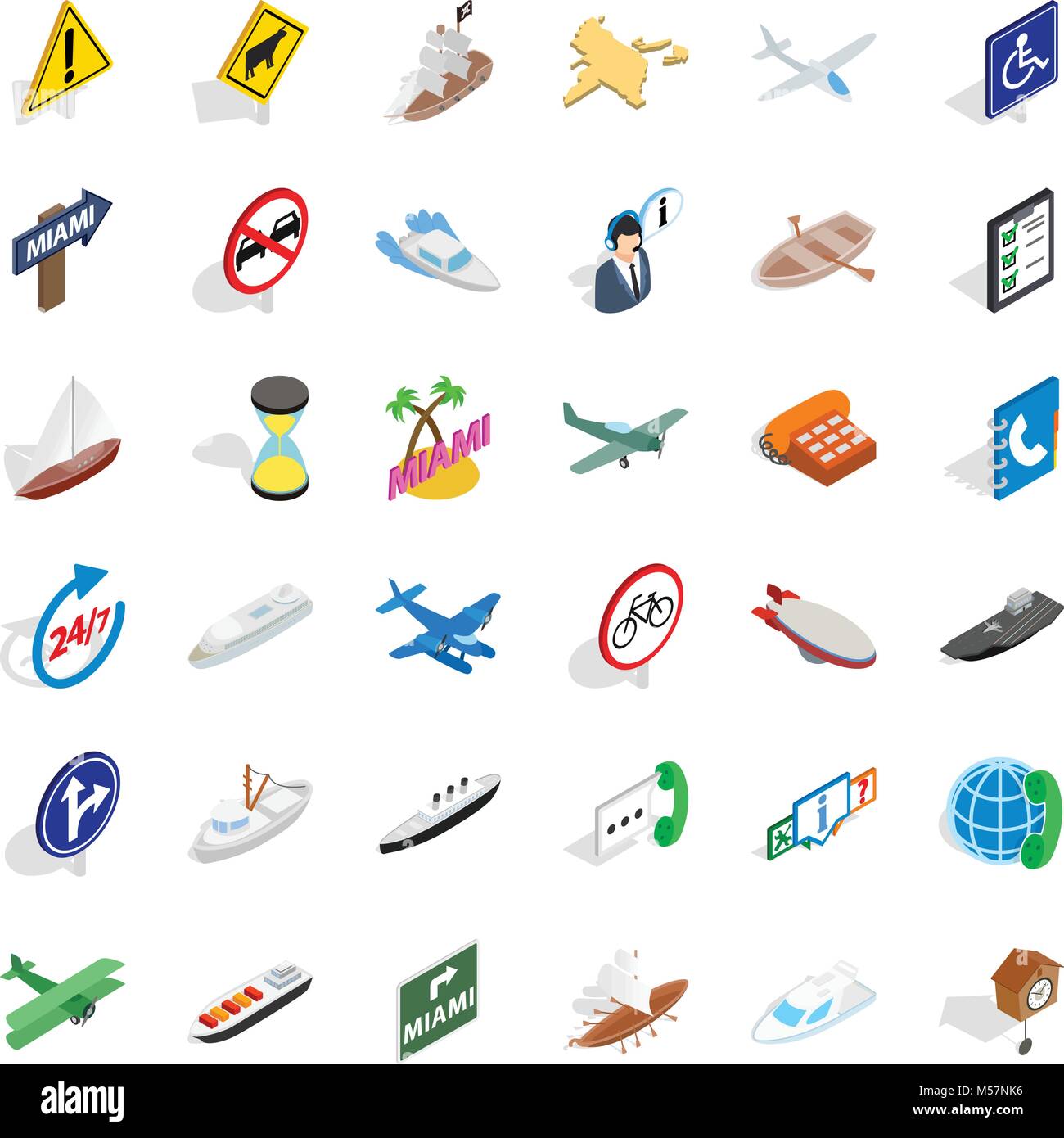 Freeway icons set, isometric style Stock Vector Image & Art - Alamy