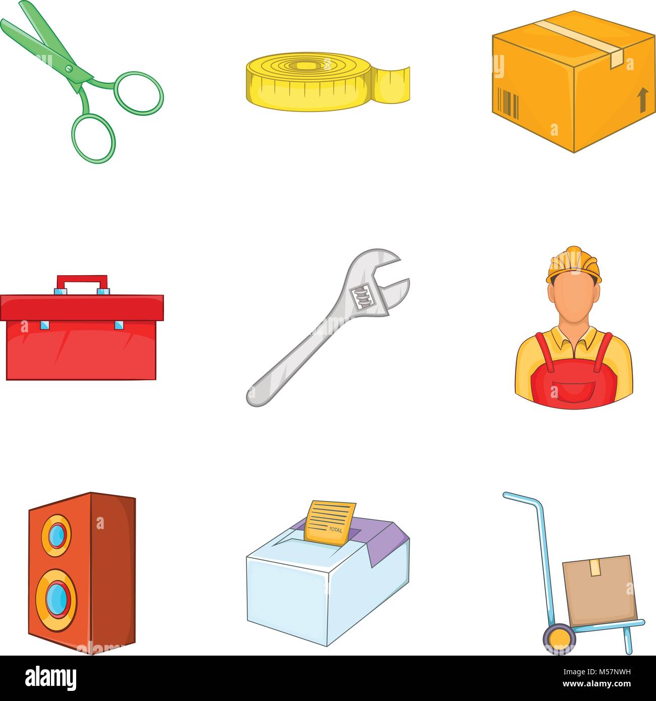 Work service icons set, cartoon style Stock Vector Image & Art - Alamy