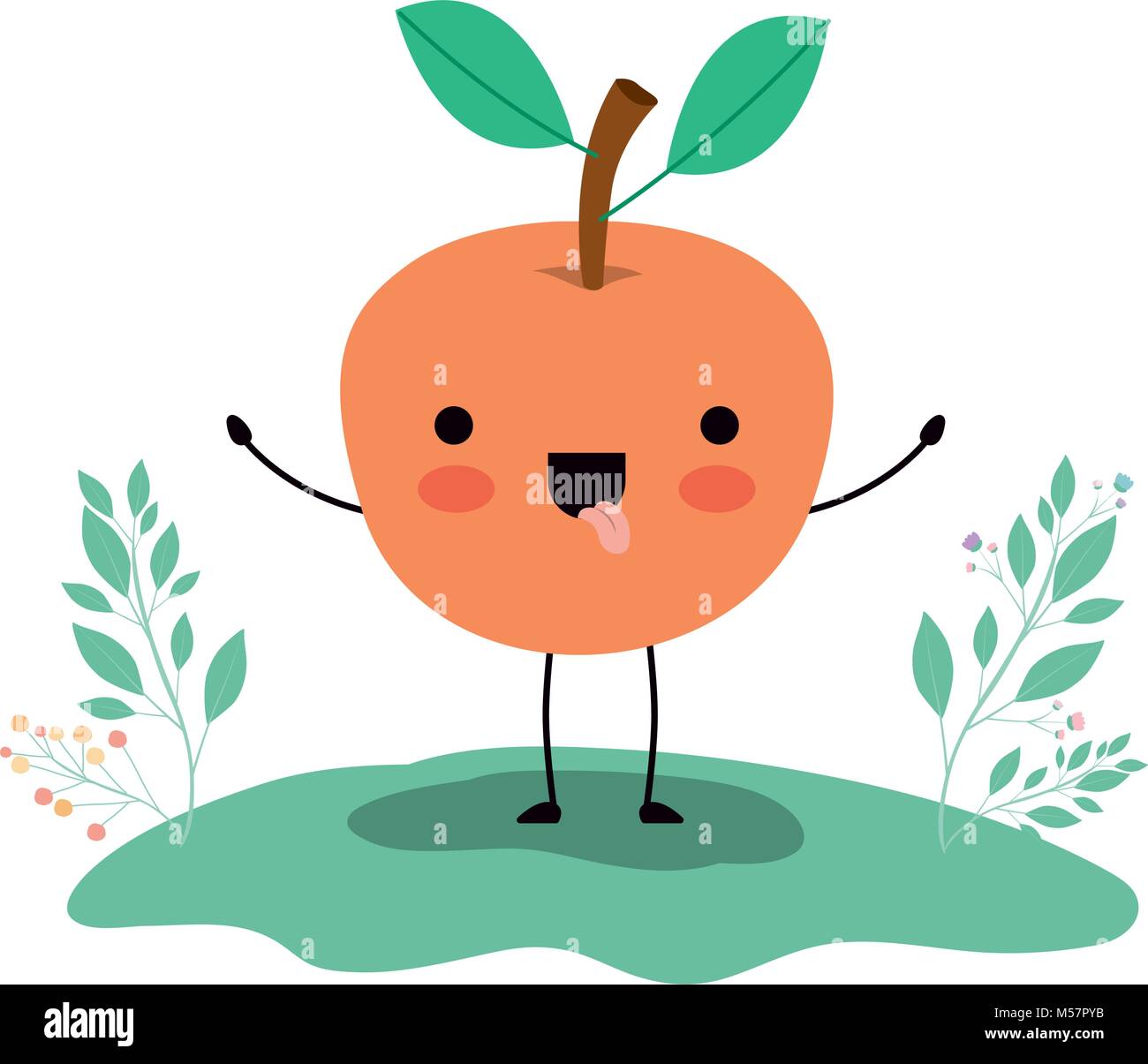 Ripe tangerine orange in Stock Vector Images - Alamy