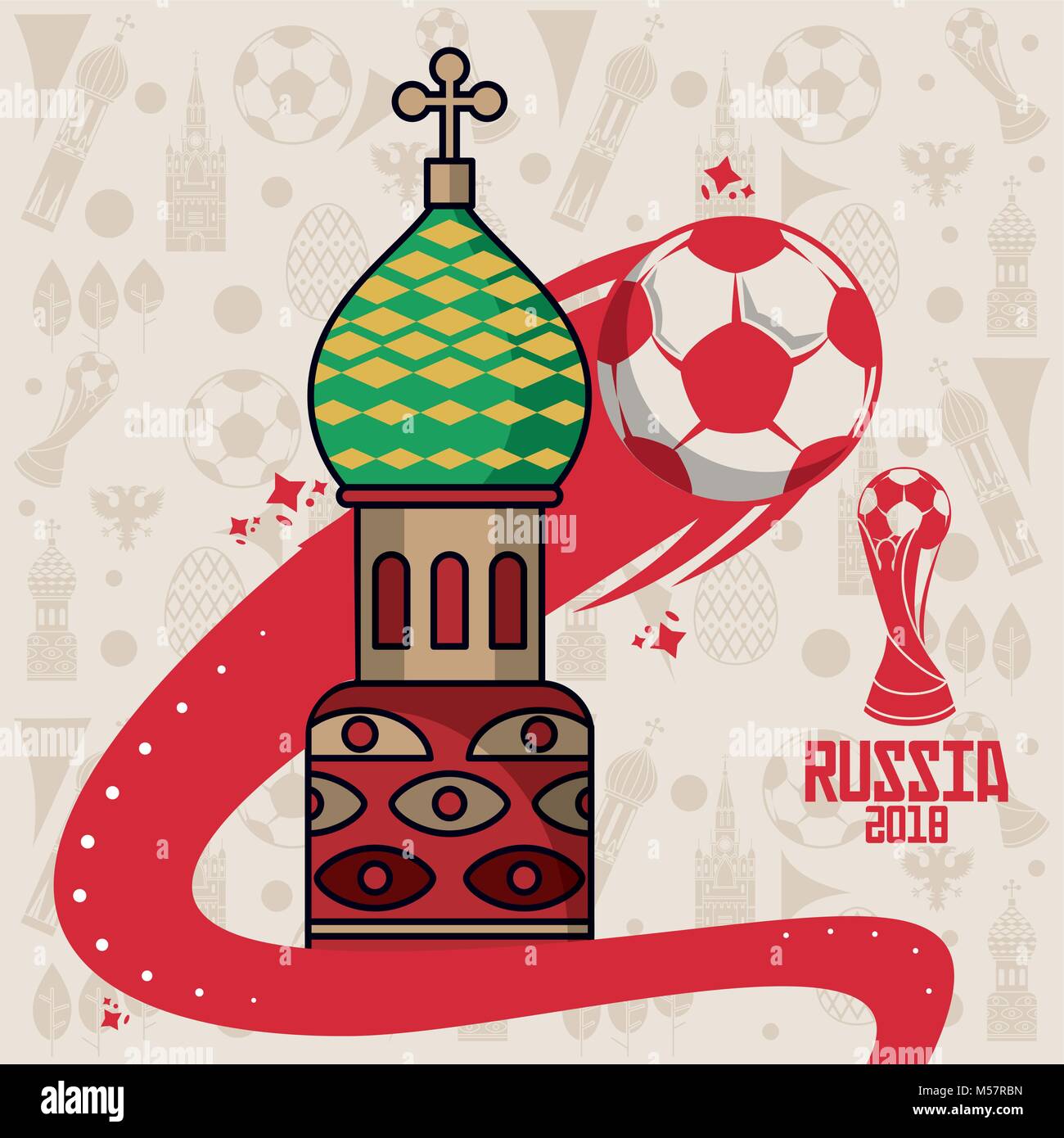 Russia 2018 world soccer Stock Vector Image & Art - Alamy