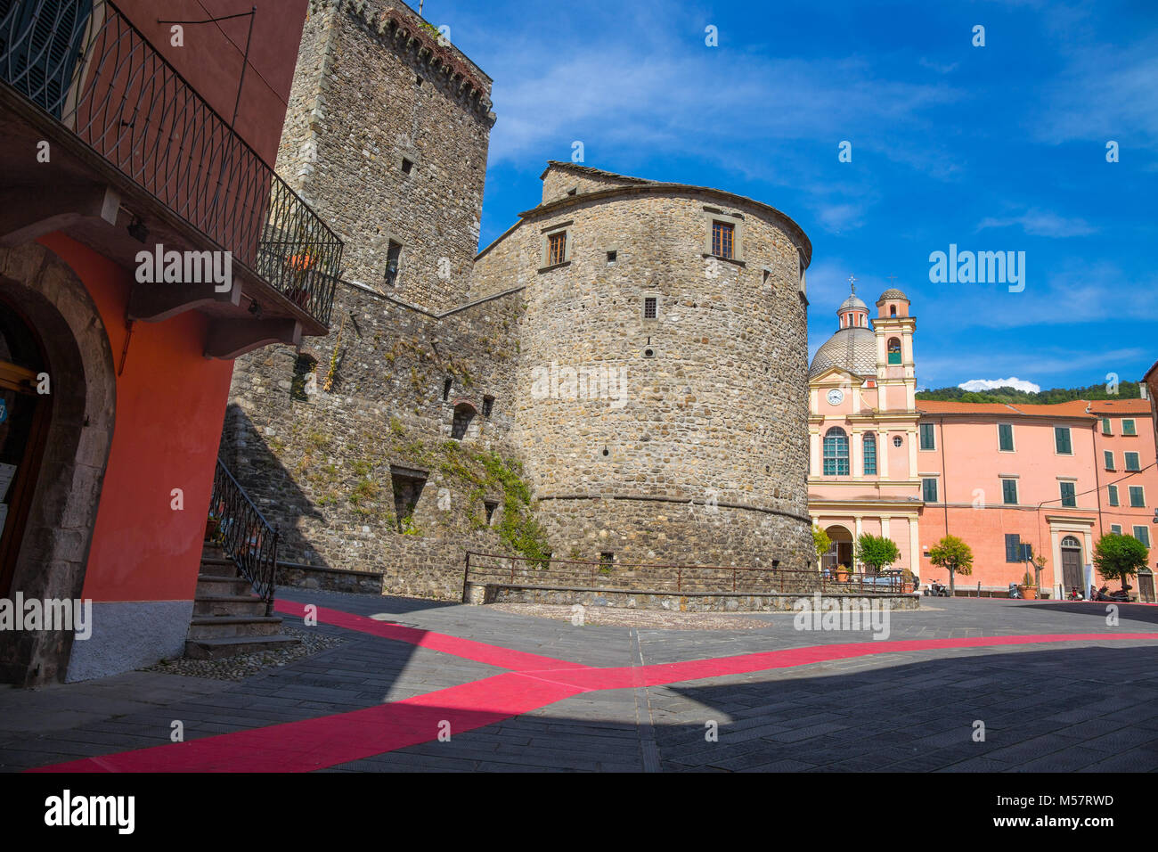 Fieschi Castle in Varese Ligure, La Spezia province, Italy Stock Photo ...