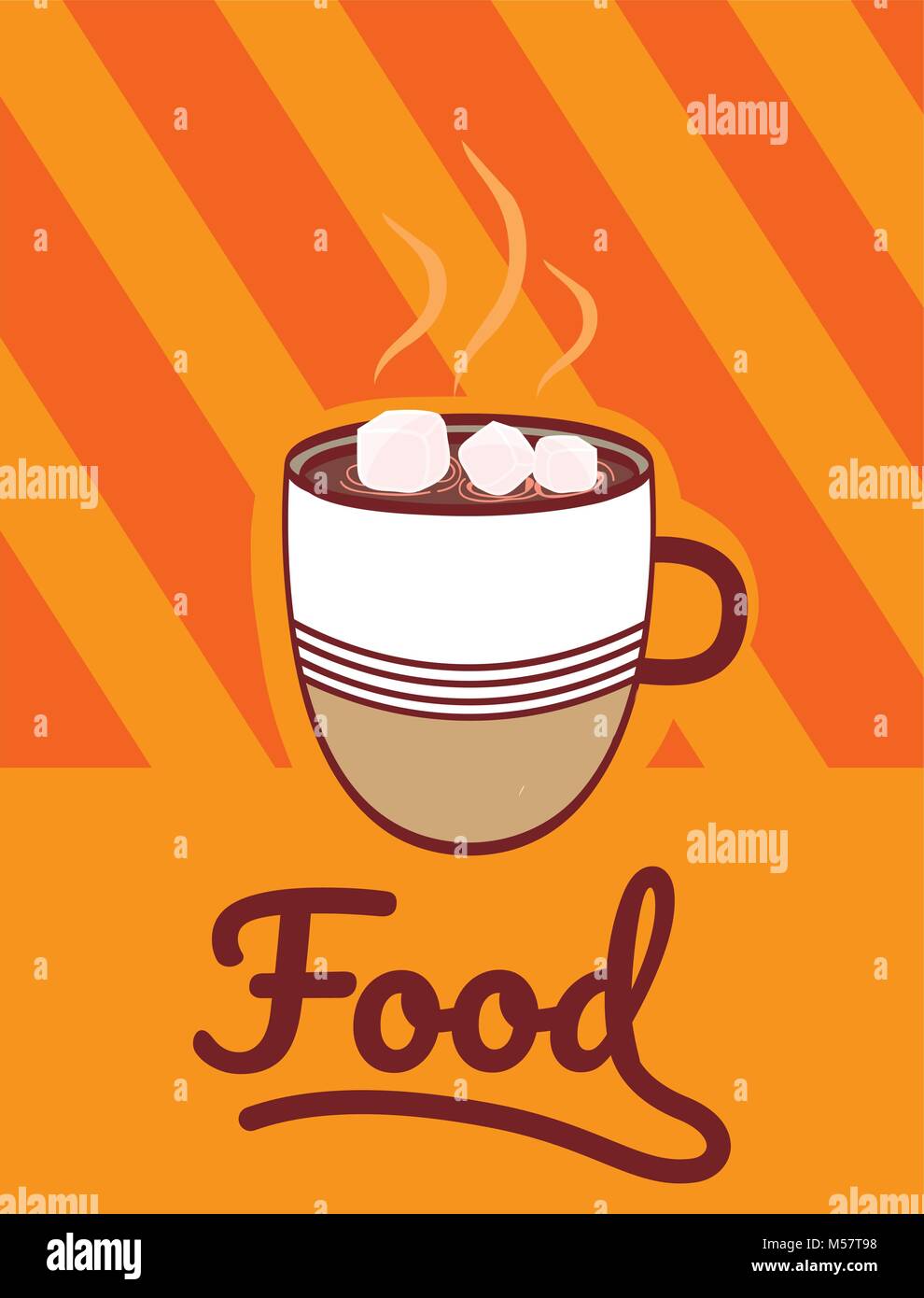 Hot coffee with sugar cubes cartoon menu cover Stock Vector Image & Art ...