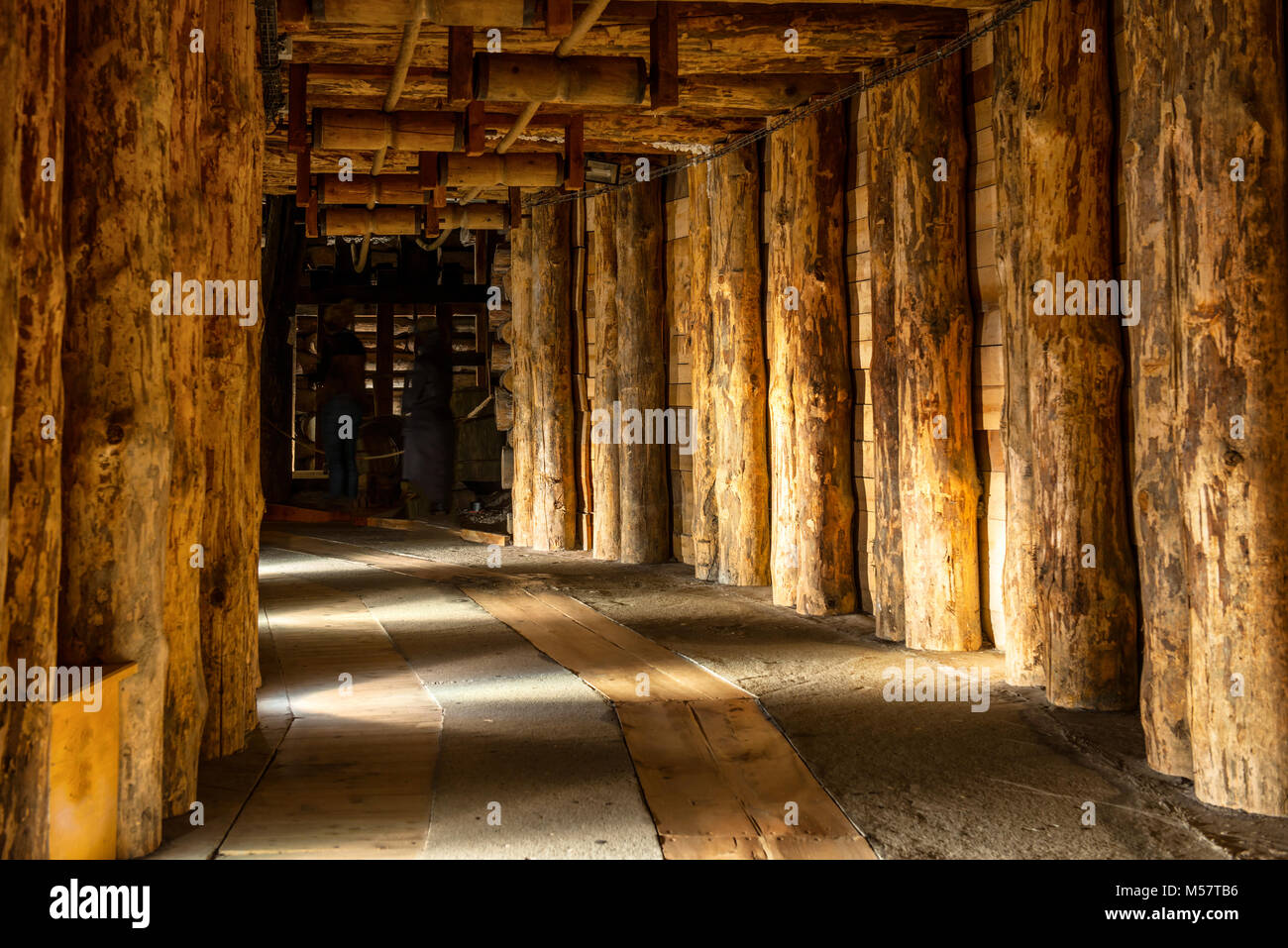 Railing wooden corridor hi-res stock photography and images - Alamy