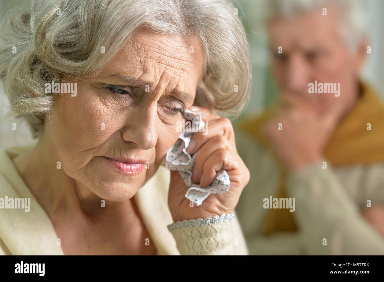 portrait of stressed senior woman crying Stock Photo - Alamy