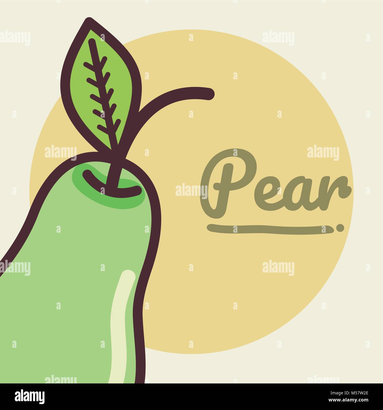 Pear fruit cartoon Stock Vector Image & Art - Alamy