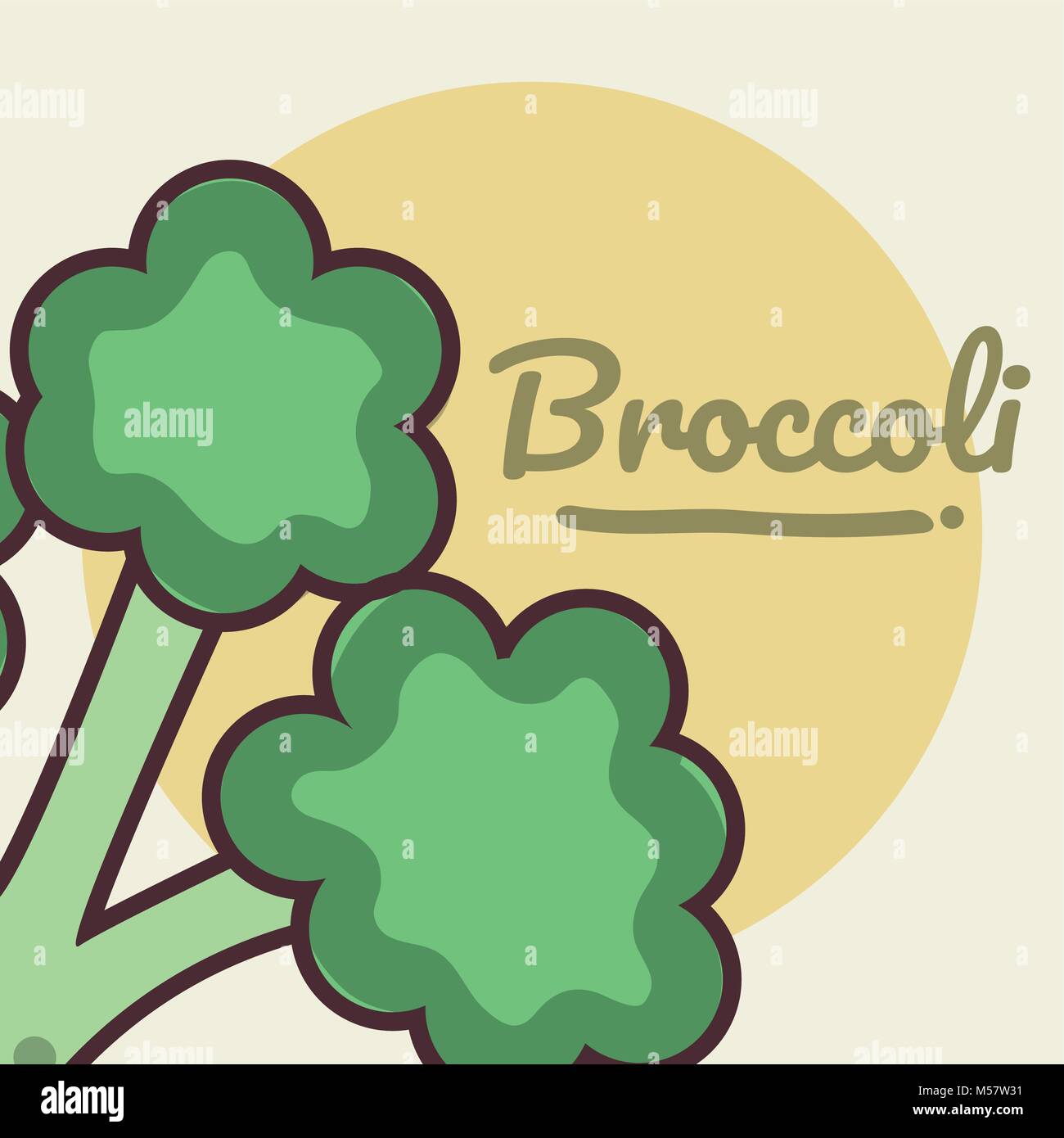 Cartoon Food Vegetable Broccoli High Resolution Stock Photography and ...
