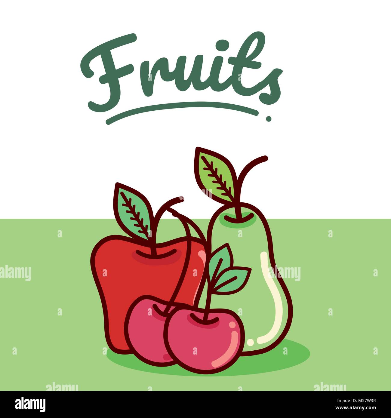 Set of fruits cartoon Stock Vector Image & Art - Alamy