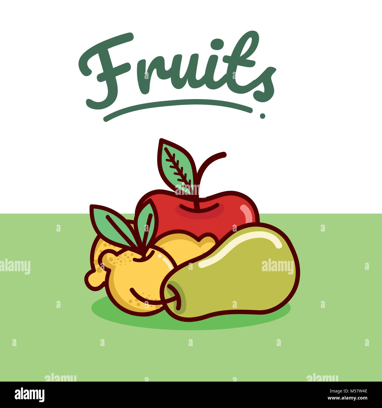 Set of fruits cartoon Stock Vector Image & Art - Alamy