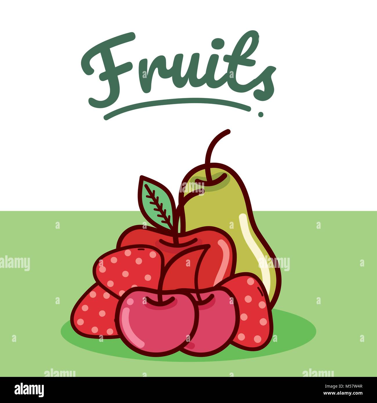 Set of fruits cartoon Stock Vector Image & Art - Alamy