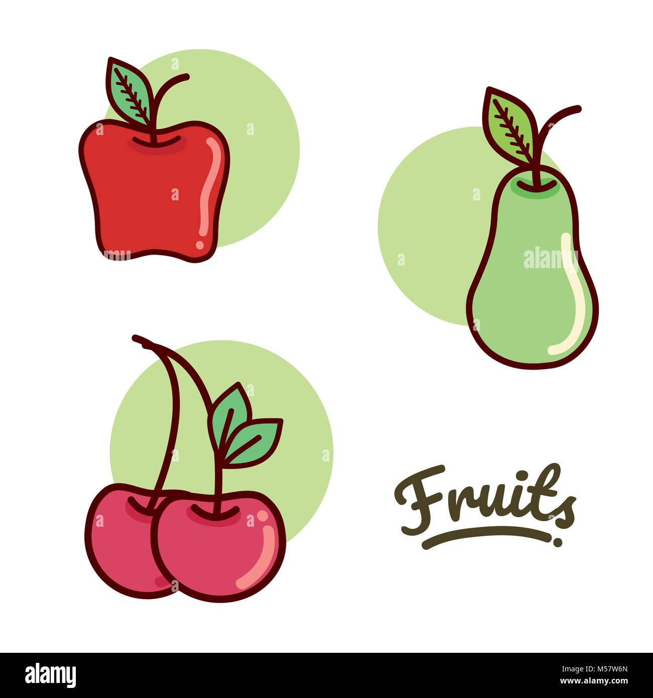 Set of fruits cartoon Stock Vector Image & Art - Alamy