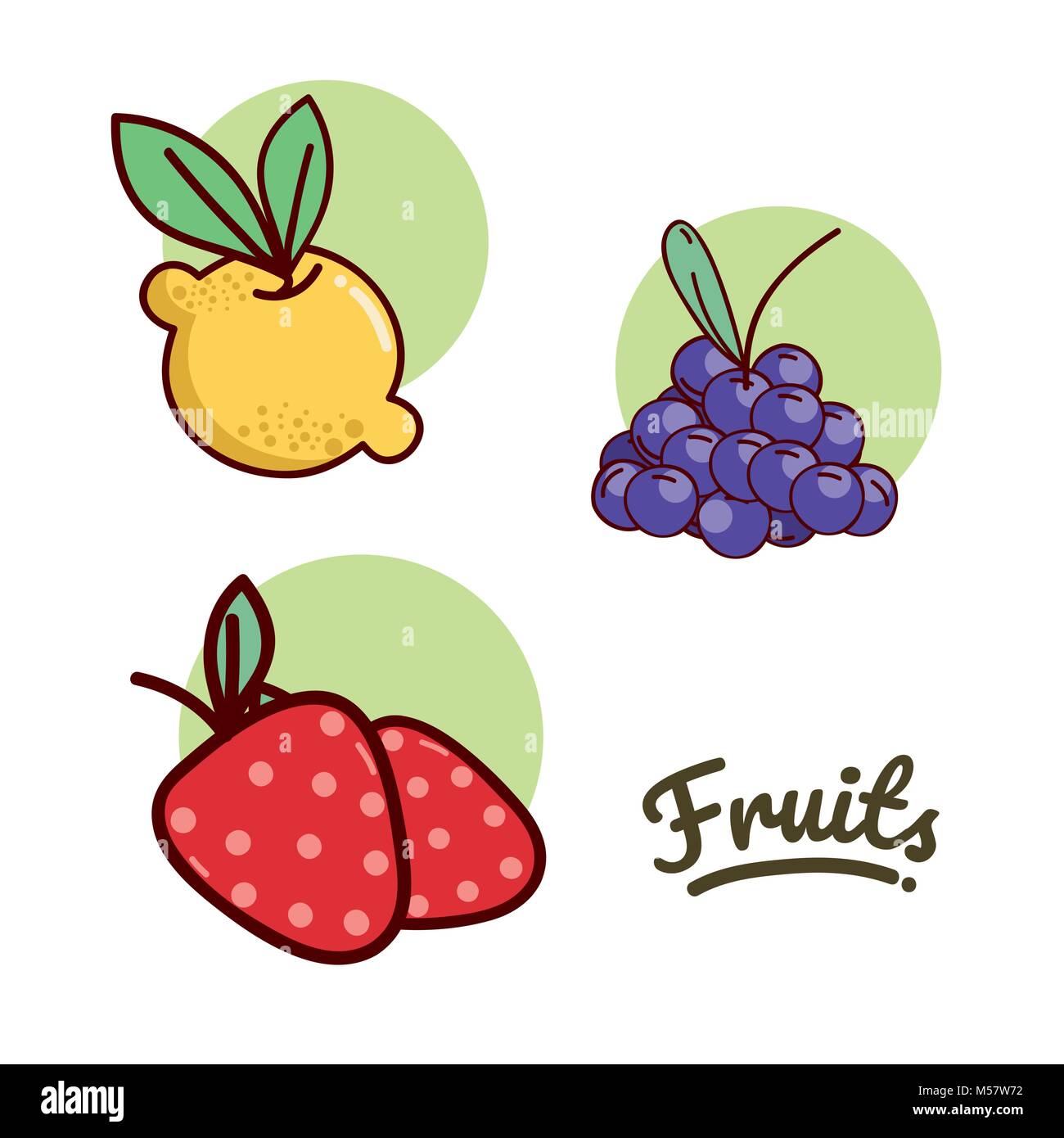 Set of fruits cartoon Stock Vector Image & Art - Alamy