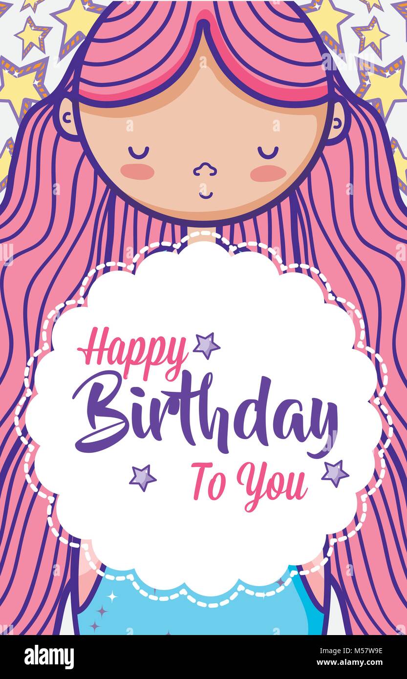 Happy birthday card for girls Stock Vector Image & Art - Alamy