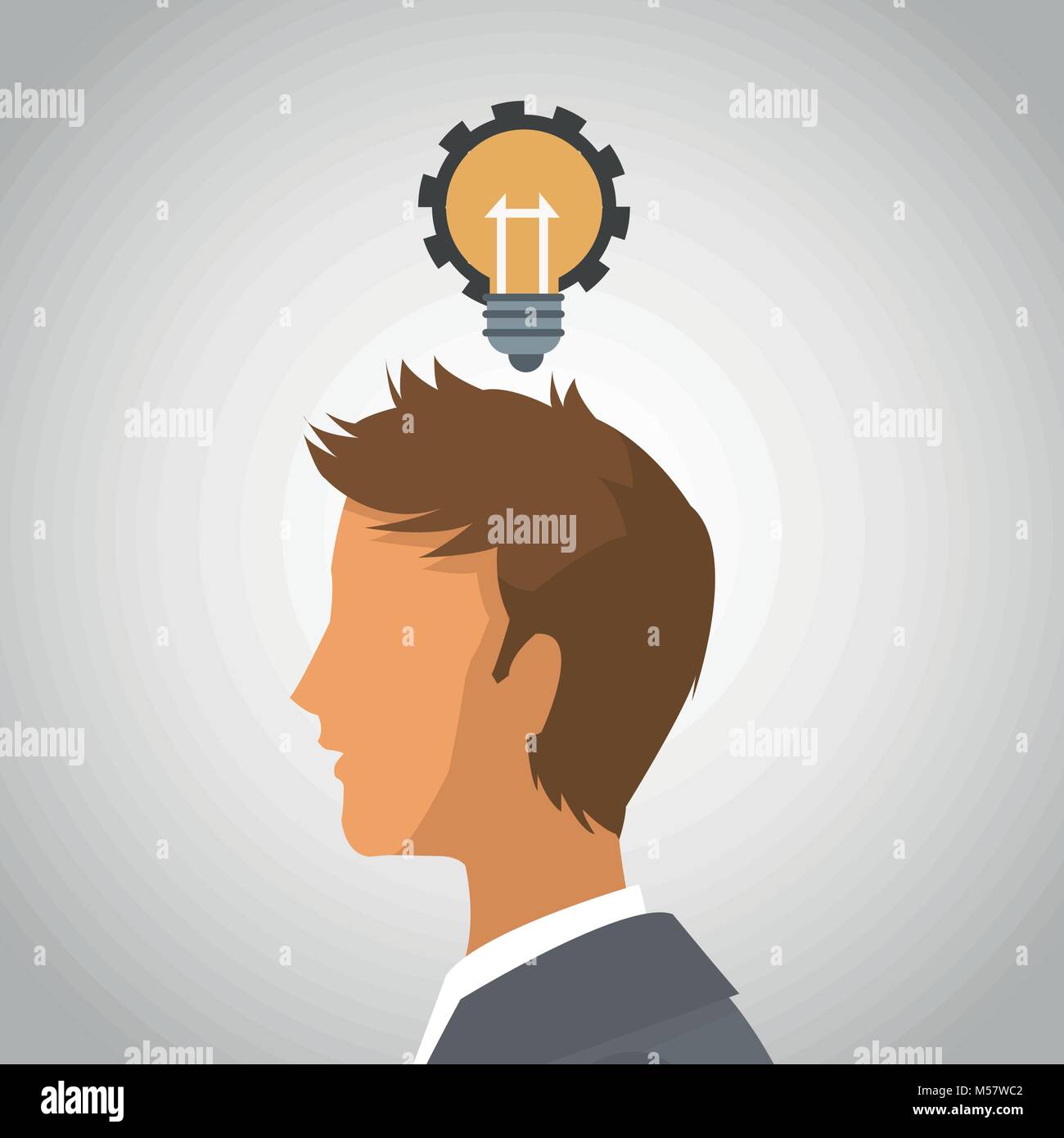 Business man with idea Stock Vector Image & Art - Alamy