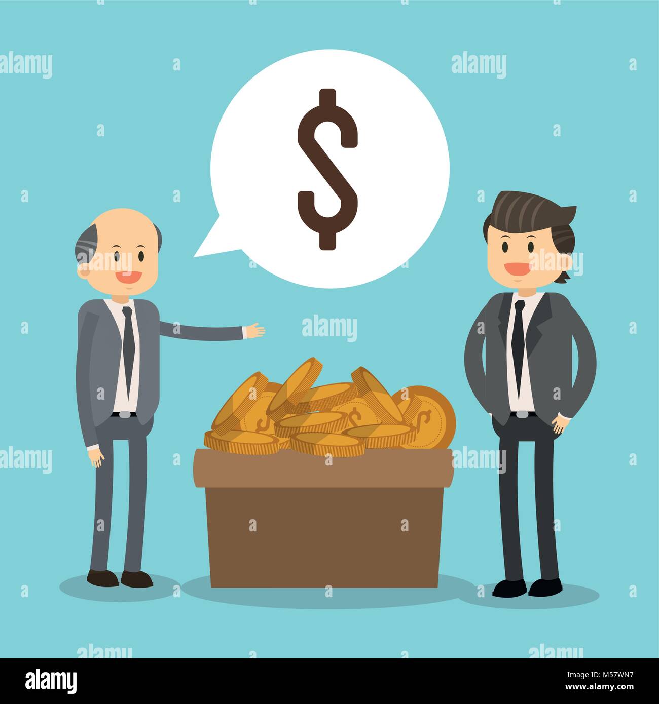 Two People Trading Goods