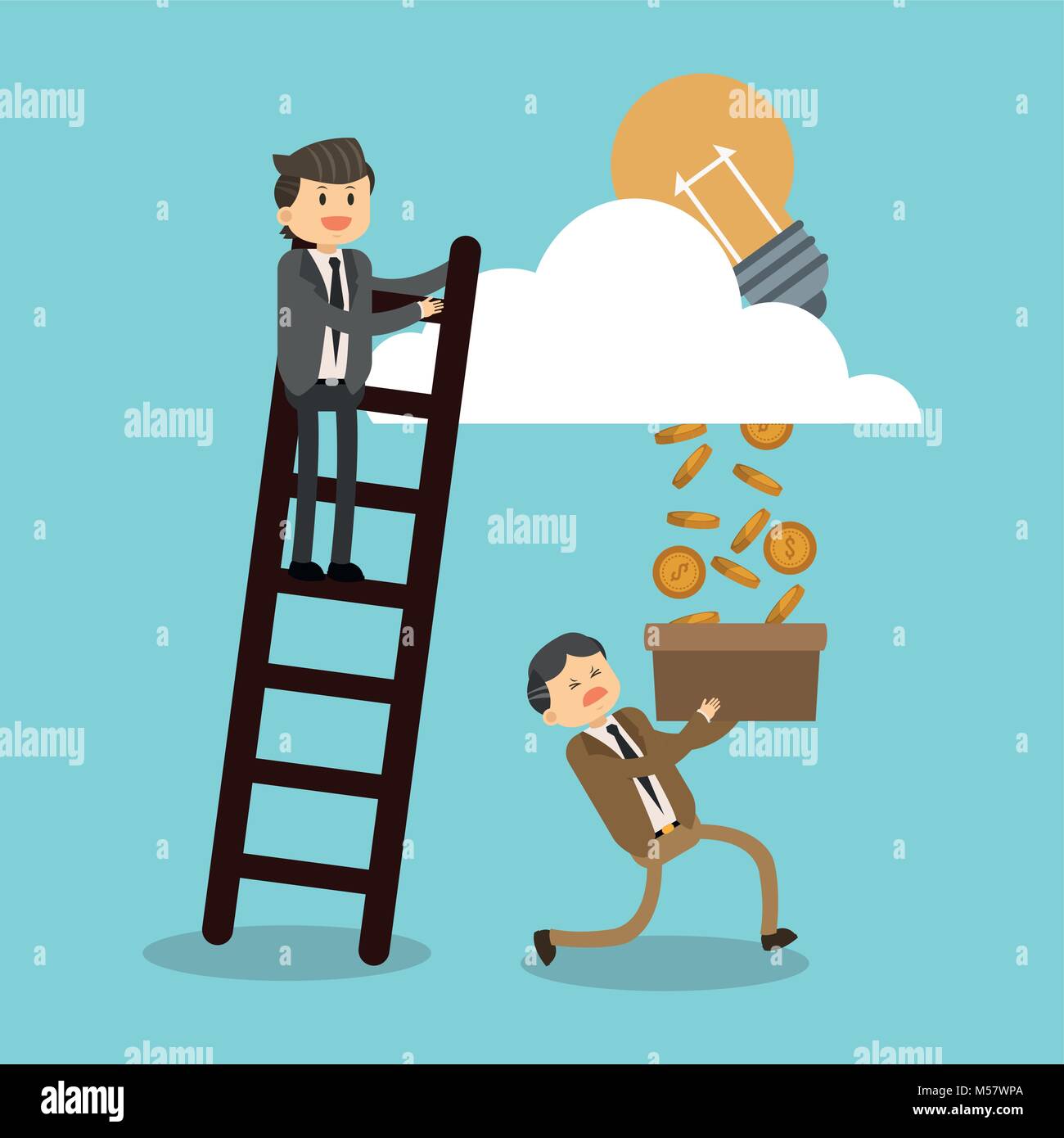 Successful sales person cartoon Stock Vector Images - Alamy