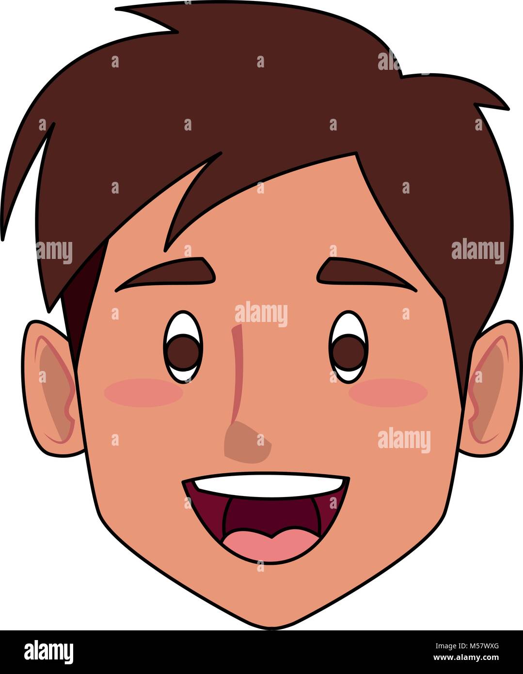 Man smiling face cartoon Stock Vector Image & Art - Alamy