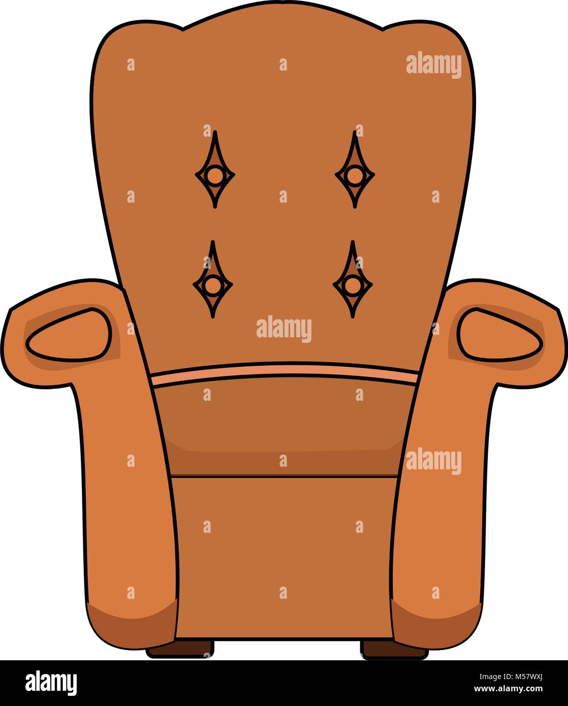 Classic leather armchair old Stock Vector Images - Alamy
