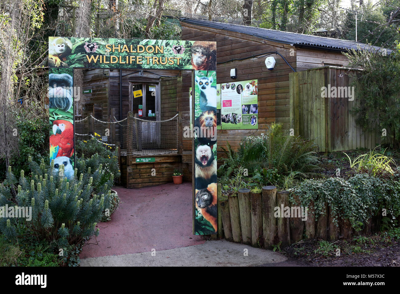 General view of Shaldon Wildlife Trust a zoo in Teignmouth, Devon Stock ...