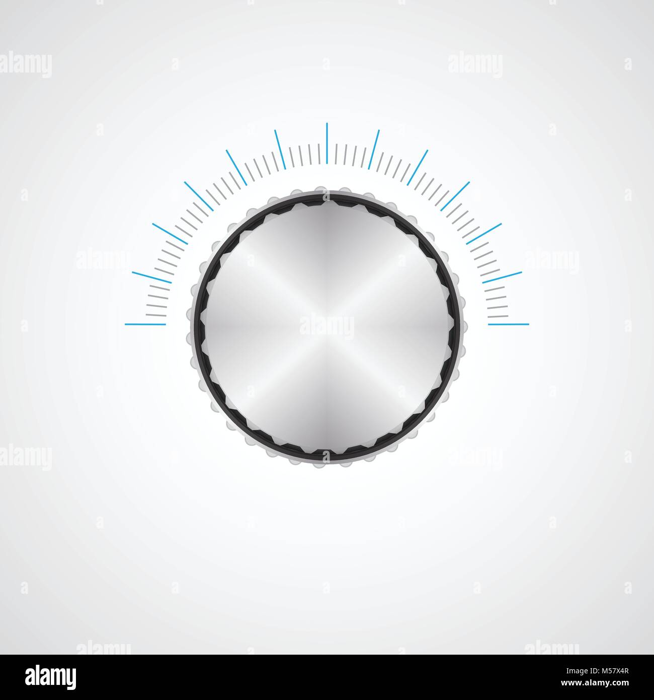 special metallic volume button with chrome texture, vector design ...