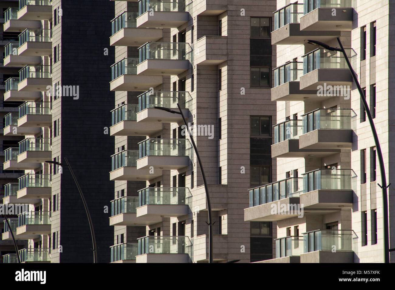 Modern Architecture background - generic High rise apartment building ...