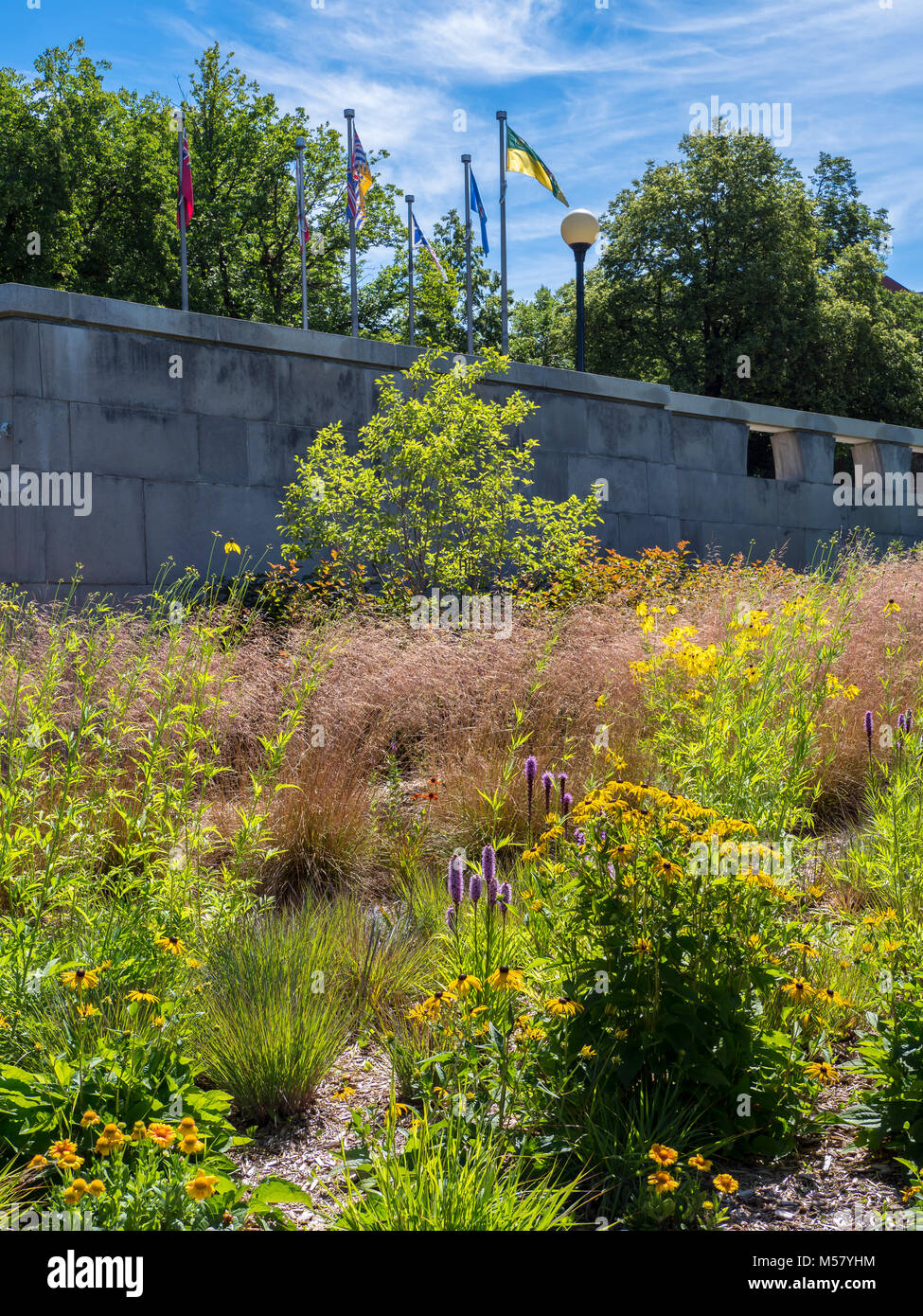 Flowers and flags, Garden of the Provinces and Territories, Ottawa ...
