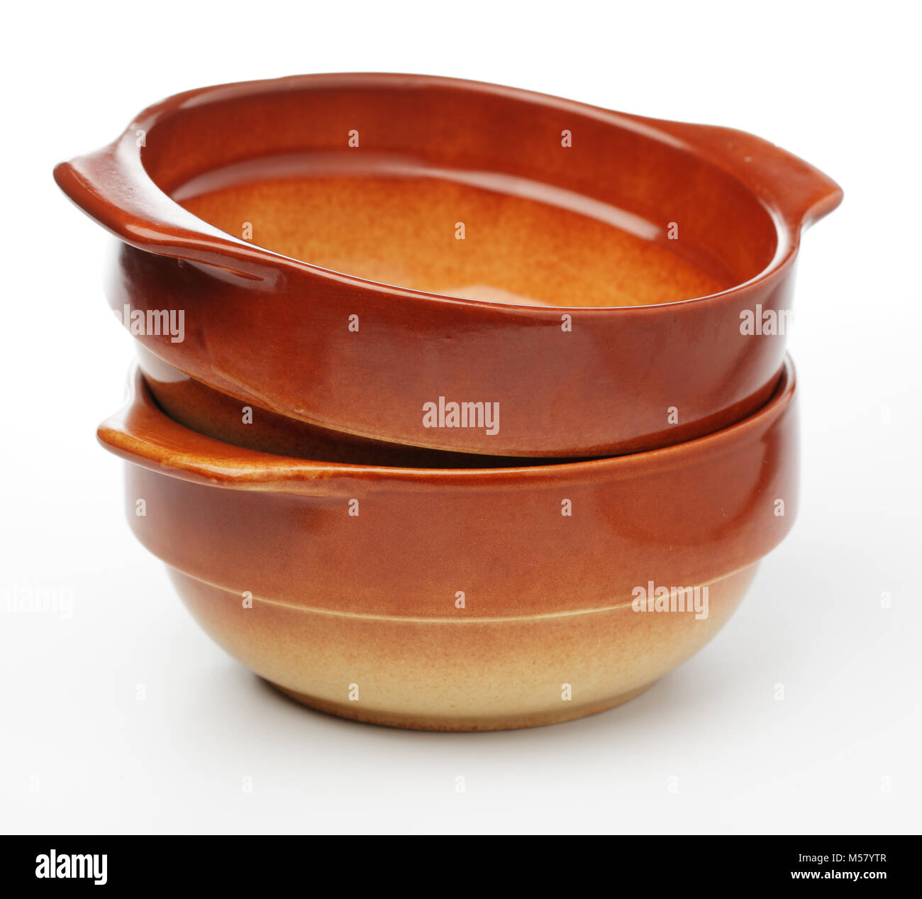 Two bowls isolated on white background Stock Photo - Alamy