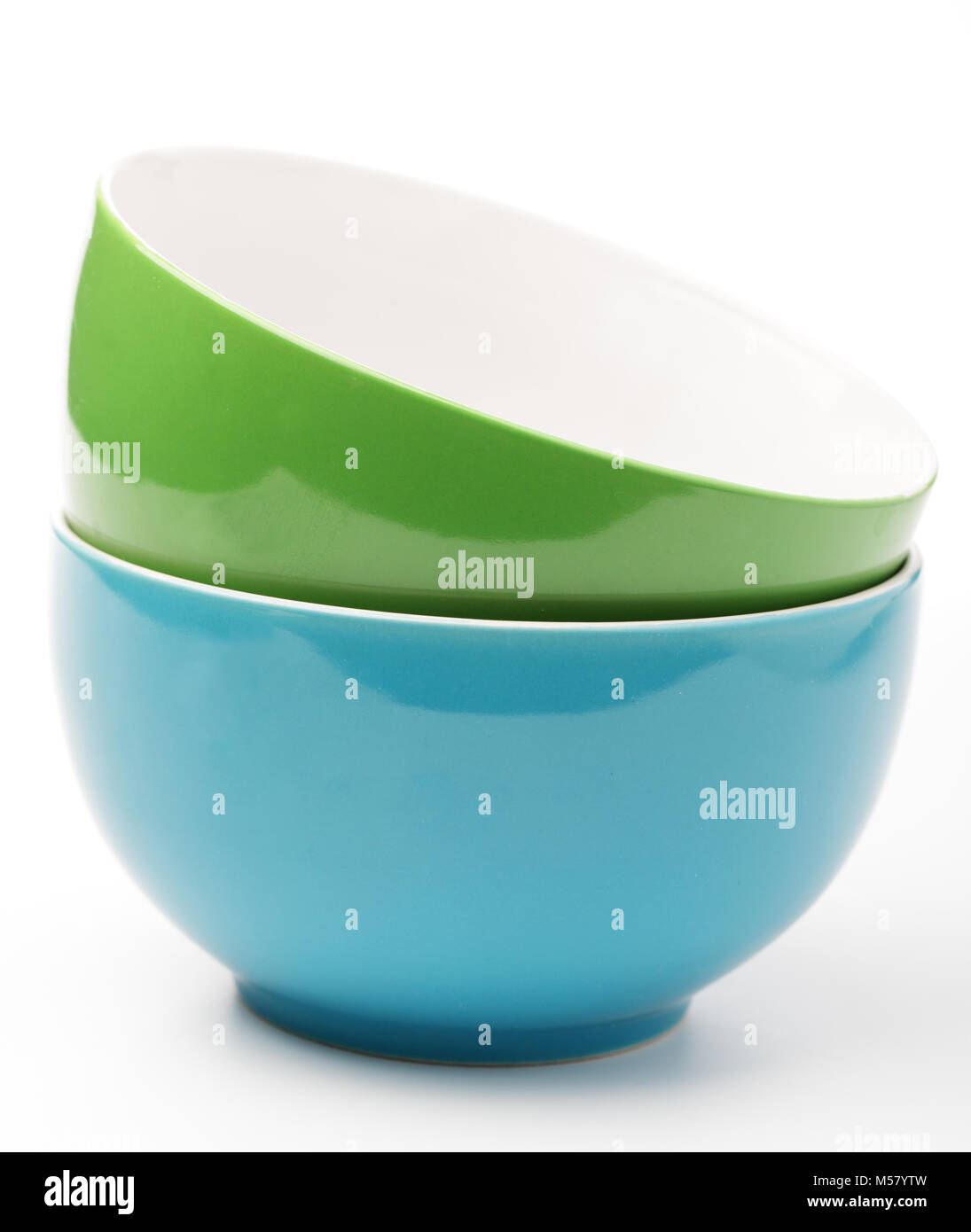Two bowls isolated on white background Stock Photo - Alamy