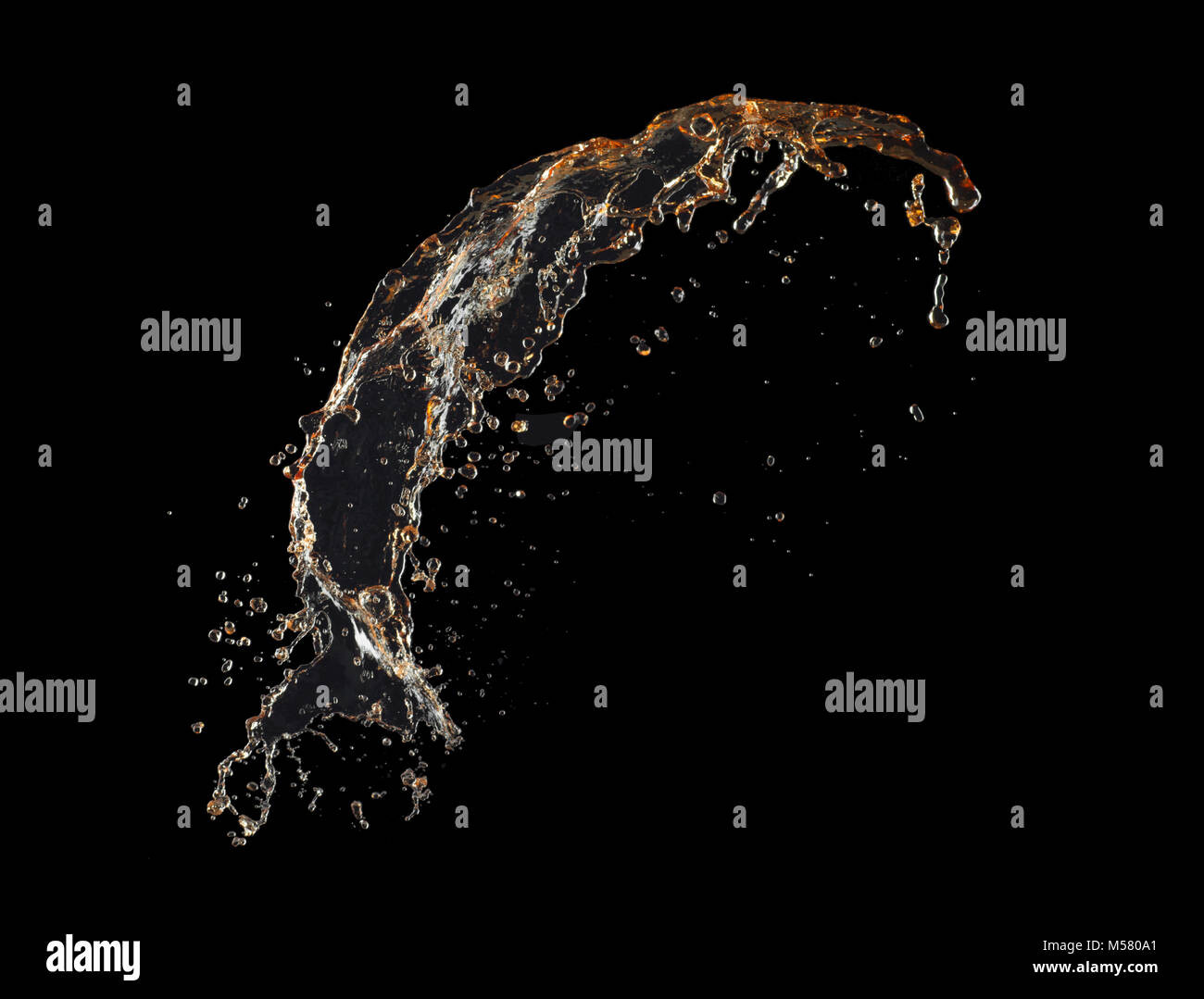 Wavy splash, isolated on black background with copy space Stock Photo ...