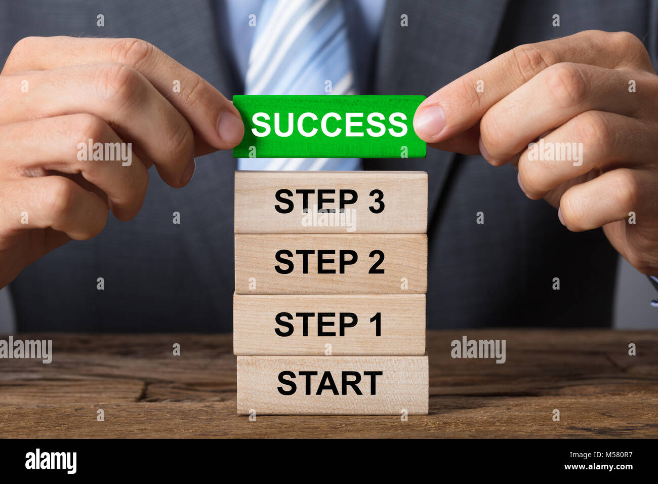 Building success concept steps hi-res stock photography and images - Alamy